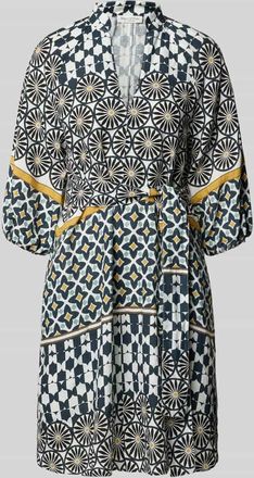 Marc O'Polo A-Linie Leinenkleid mit Allover-Muster