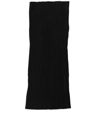 Dolce & Gabbana Ribbed Cashmere Scarf - Black