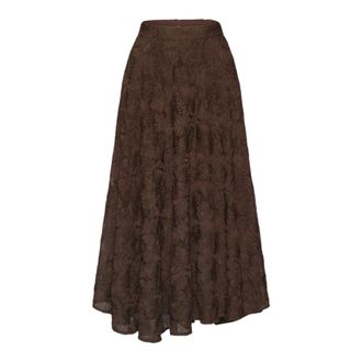 Rotate Rotate Birger Christensen, Femme, Jupes, Brun, Taille: 42 FR Midi Skirts