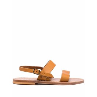 K.Jacques Braune Ledersandalen mit D&uuml;nnen Riemen - - Shoes - Damen - Braun - 36 EU