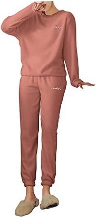 Generic V&ecirc;tements de sport pour femme avec pantalon - V&ecirc;tements dhiver en peluche pour femme - Ensemble de v&ecirc;tements de d&eacute;tente - Ensemble de jogging pour le 