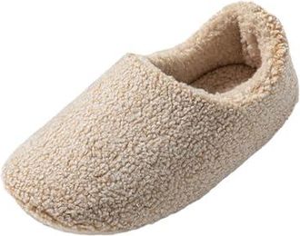 Generic Pantoufles pelucheuses pour femme - Confortables - Style d&eacute;contract&eacute; - Int&eacute;rieur et ext&eacute;rieur - Couleur unie - Doublure en polaire - Antid&eacute;rapantes - 