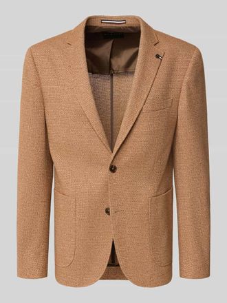 Bugatti Slim Fit 2-Knopf-Sakko mit Strukturmuster