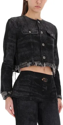 Diesel Cropped Tailored Jacket - Black