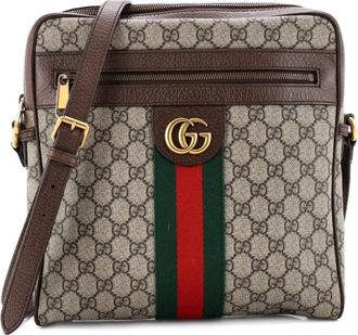 Gucci Ophidia Messenger Bag GG Coated Canvas Medium crossbody bag - Braun