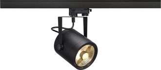 SLV EURO SPOT | Spot für Hochvolt-Stromschiene, LED 3-Phasen-Strahler, Decken-Strahler, Decken-Leuchte, Schienensystem, Innen-Beleuchtung |GU10, schwarz, 