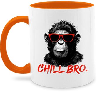 Shirtracer Tasse Tassen 325ml - Chill Bro cooler Affe Geschenk Statement lustig I Coole Geschenke junge M&auml;nner I Zocker Spr&uuml;che Teenager Geschenk Gamer I Coole S