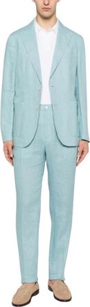 Manuel Ritz Homme, Vestes, Bleu, Taille: L Robe en lin