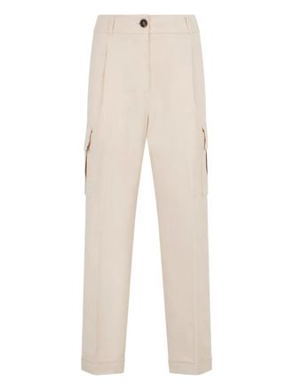 PESERICO pantalon boutonn&eacute; &agrave; design multi-poches - Tons neutres