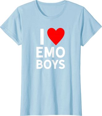 I Heart Love Emo Boys Heart Trendy Egirl Eboy GF Aesthetic Vibe T-Shirt