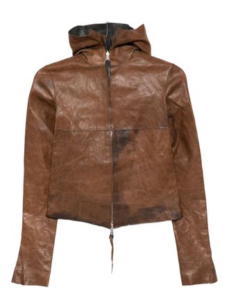 Ma+ veste en cuir - Marron