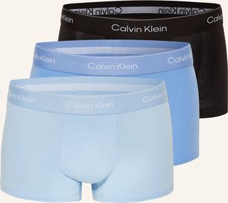 Calvin Klein 3er-Pack Boxershorts Icon Cotton Stretch Low Rise blau