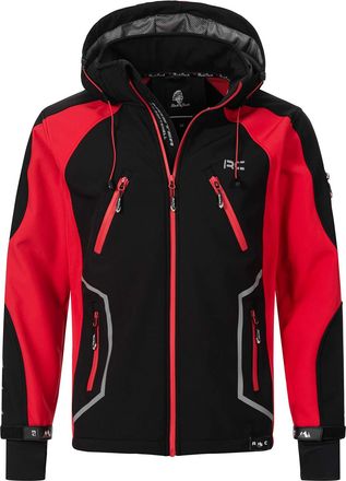 Rock Creek Herren Softshell Jacke Outdoor Jacke Windbreaker &Uuml;bergangsjacke Anorak Kapuze Regenjacke Winterjacke Herrenjacke Jacket H-230 Schwarz S