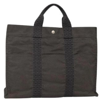 Herm&egrave;s Pre-owned Vintage Canvas Tote Bag - - Pre-owned - Damen - Grau - ONE SIZE