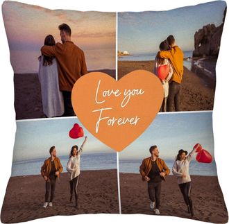 Generic Personalisierter Foto-Kissenbezug - Bild und Text hinzuf&uuml;gen, perfektes personalisiertes Geschenk f&uuml;r Paare, Freunde oder besondere Anl&auml;sse