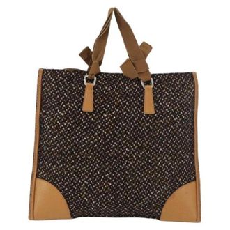 Prada Pre-owned Vintage Canvas Tote Bag - - Pre-owned - Damen - Braun - ONE SIZE