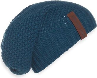 Knit Factory Bonnet Coco - Bonnet Femme et Homme - Beanie Hiver - Bonnet Chaud - Bonnet tricoté - Petrol - One Size - 30% Laine, 70% Acrylique