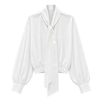 Meimeij Hemdkragen Baumwollhemd - - Blouses & Shirts - Damen - Wei&szlig; - XS