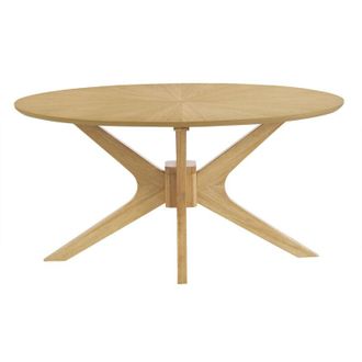 Miliboo Ovaler Couchtisch aus hellem Eichenholz L90 cm DIELLI