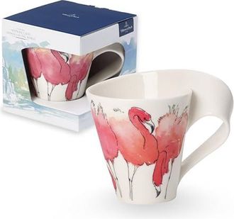 Villeroy & Boch NewWave Caffè Rosa Flamingo Becher mit Henkel (Geschenkkarton)