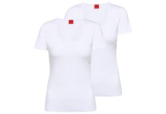HUGO BOSS T-Shirt Damen T-Shirt 2er Pack Baumwollmischung T-Shirt RN (Packung, 2er Pack)