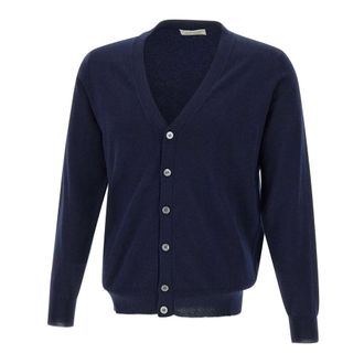 FILIPPO DE LAURENTIIS Homme, Pulls, Bleu, Taille: M Cardigan en coton et cachemire