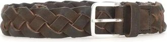 Gianni Chiarini Homme, Accessoires, Brun, Taille: ONE Size Braided Suede Belt
