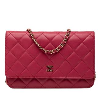 Chanel Portefeuille sur cha&icirc;ne Pre-owned - Femme - Pre-owned - Rouge - Taille: ONE Size