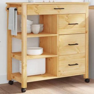 vidaXL vidaXL K&uuml;chenwagen MONZA Massivholz Kiefer 84x40x90 cm