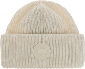 Canada Goose Wollm&uuml;tze mit Logo-Patch - - Accessories - unisex - Beige - ONE SIZE