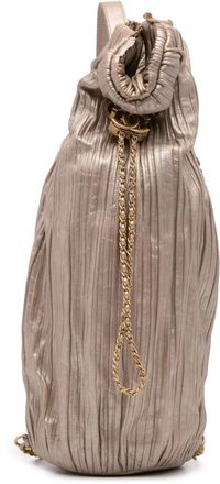 Chanel Rucks&auml;cke - Medium Metallic Calfskin Coco Pleats Drawstring Ba - Gr. unisize - in Gold - f&uuml;r Damen