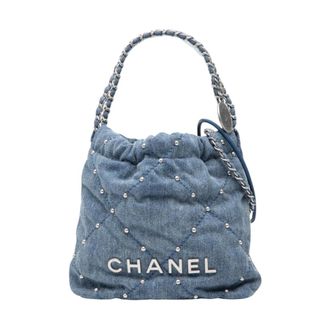 Chanel Sac bandouli&egrave;re matelass&eacute; en denim Pre-owned - Femme - Pre-owned - Bleu - Taille: ONE Size