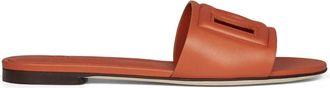 Dolce & Gabbana Femme, Chaussures, Orange, Taille: 37 1/2 EU Slider en cuir de veau