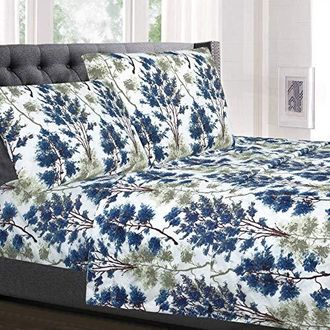 Sweet Home Collection Queen-Size-Bettlaken - atmungsaktive Luxus-Bettlaken mit elastischen und sicheren Eckgurten - 1800 Supreme Collection extra weiches Bettwäsche-Set mit
