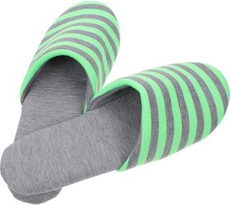 IFUNDOM Pantoufles Pliables Femme Vertes L&eacute;g&egrave;res En Coton Pantoufle De Sortie Voyage Maison H&ocirc;tel Confort Respirant Taille Unique Portable Ergonomique