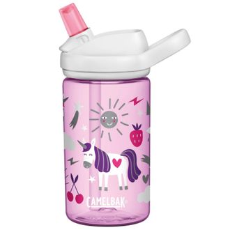 Camelbak Kinder-Wasserflasche mit Tritan, Strohhalmdeckel, Einhorn-Party, 400 ml