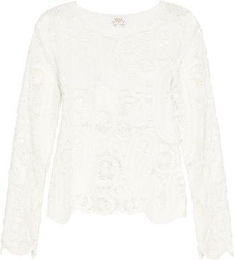 Usha Pullover Frauen Wei&szlig;