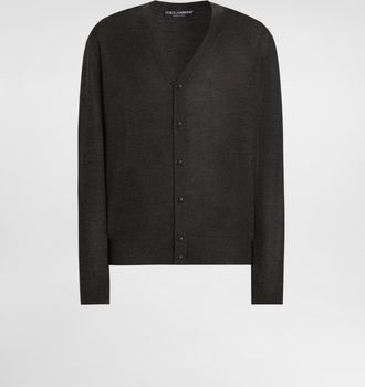 Dolce & Gabbana Cashmere Cardigan With Buttons - Mann Strickwaren Grau 44