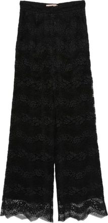 Twinset Femme, Pantalons, Noir, Taille: 36 FR Wide Pantalons