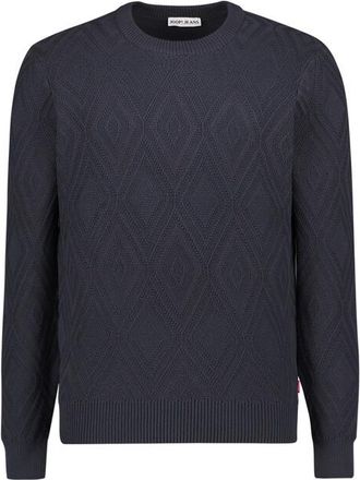 Joop Herren Pullover blau Baumwolle unifarben