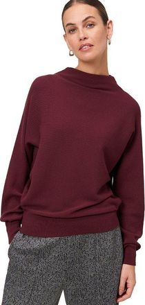 Zero Strickpullover Damen Pullover strukturiert mit Stehkragen (1-tlg) Plain/ohne Details