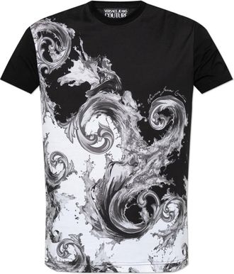 Versace Jeans Couture Homme, Tops, Noir, Taille: L T-Shirt Imprim&eacute; en Jersey de Coton