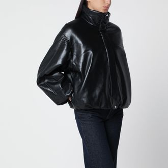 Anine Bing Cyrus Black Recycled Leather Jacket