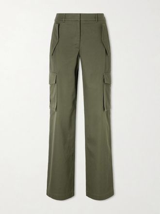 Burberry Pantalon Droit En Serge De Coton Freja - Vert
