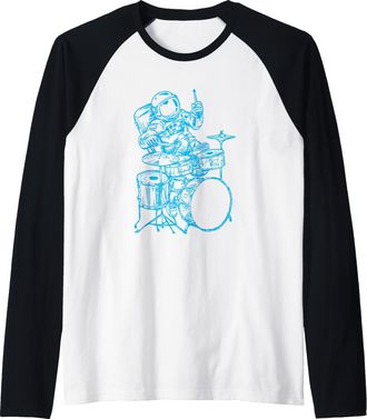 Seembo Spaceman Playing Drums Space Drummer Astronaut Musiker Raglan