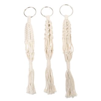 BESPORTBLE 3 St&uuml;ck H&auml;ngende Blumentopfhalter Baumwollseil Pflanzkorb 35cm Handgewebt Wohnzimmer Balkon Garten Pflanzenaufh&auml;nger