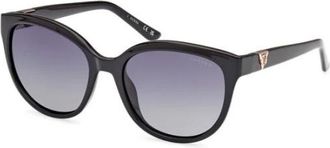 Guess Femme, Accessoires, Noir, Taille: 56 MM Lunettes de soleil oeil-de-chat