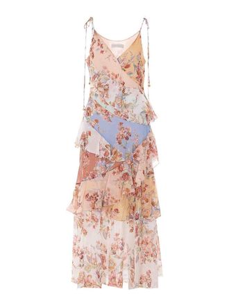 Zimmermann Knielanges Kleid - Bunt