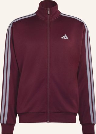 adidas 3-Streifen Fleece Trainingsanzug rot