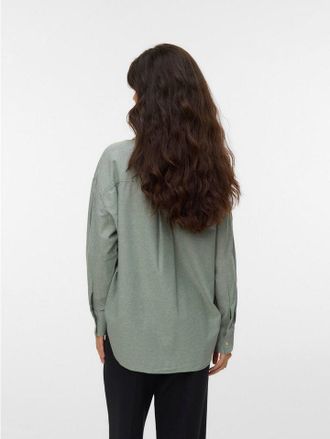 Vero Moda Langarmbluse VMNORMA LS CHAMBRAY SHIRT Baumwolle, loose fit